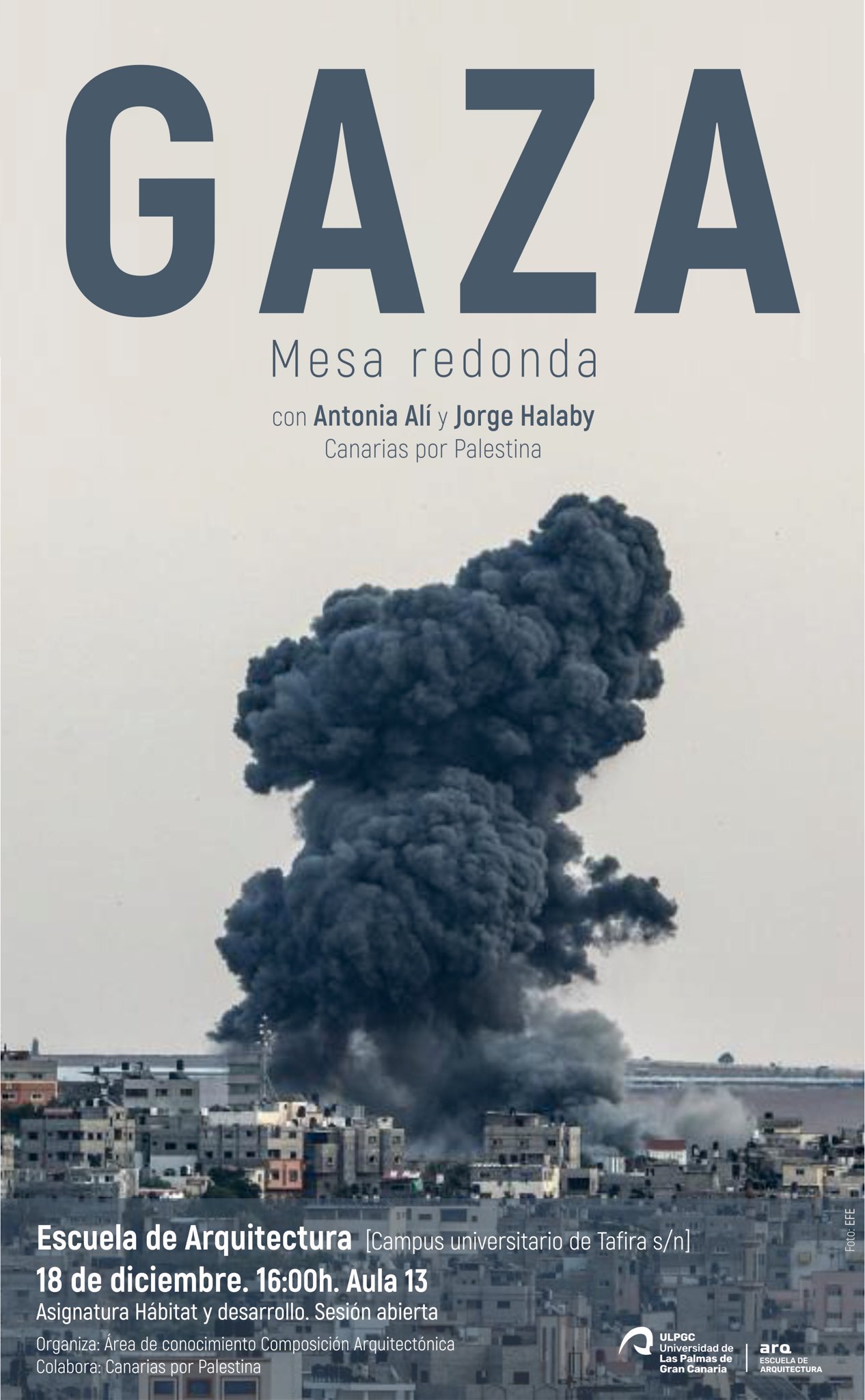 Mesa redonda sobre Gaza | ULPGC - Universidad de Las Palmas de Gran Canaria