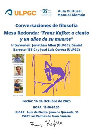 Aula Manuel Alemán. Conversaciones de filosofía. "Franz Kafka: a 101 ...